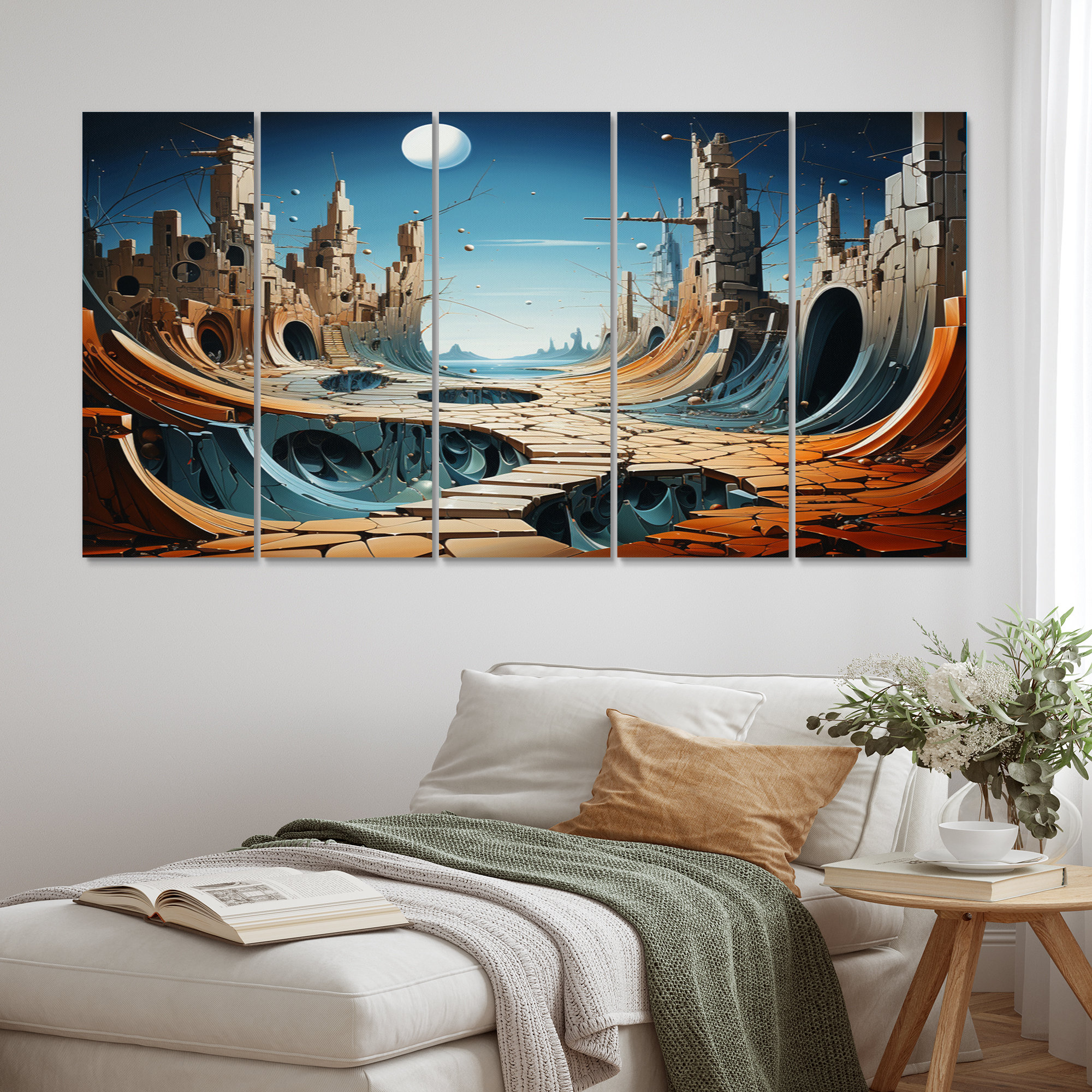 Winston Porter Surrealism The Persistence Of Canyon On Canvas 5 Pieces ...